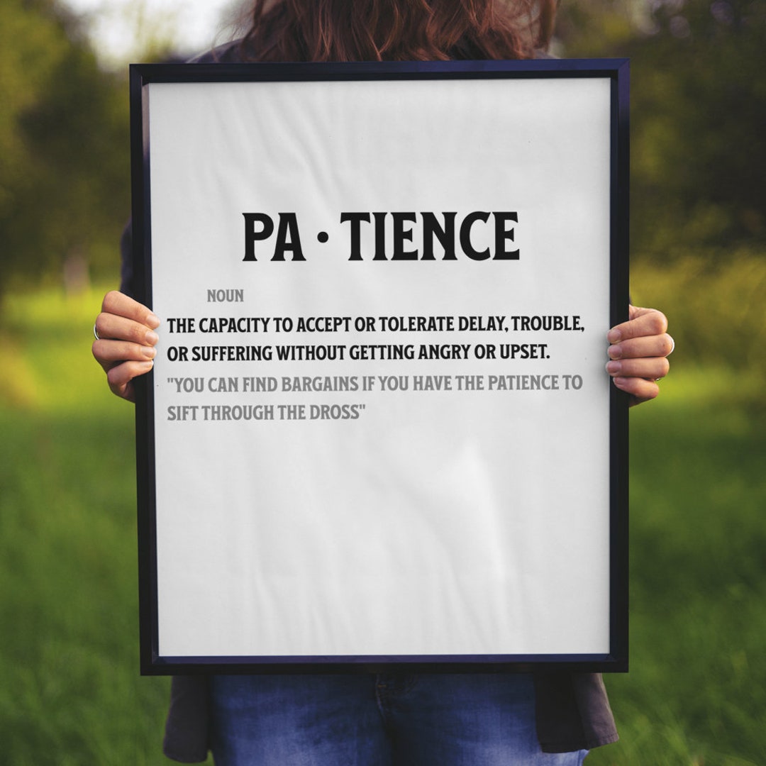 Patience Definition Poster Digital Download - Etsy