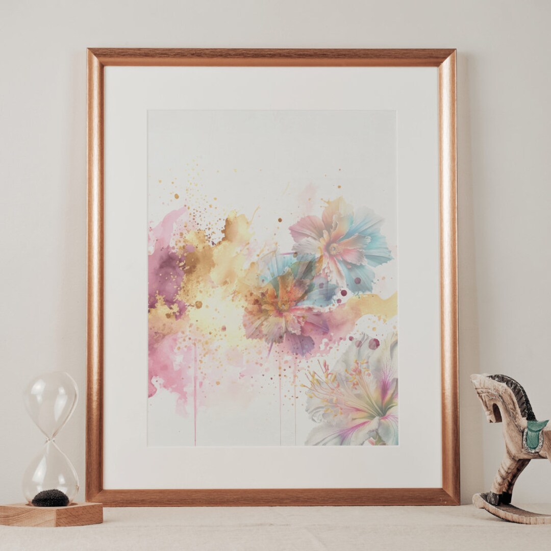Watercolor Flowers Poster - Digital Download - Etsy