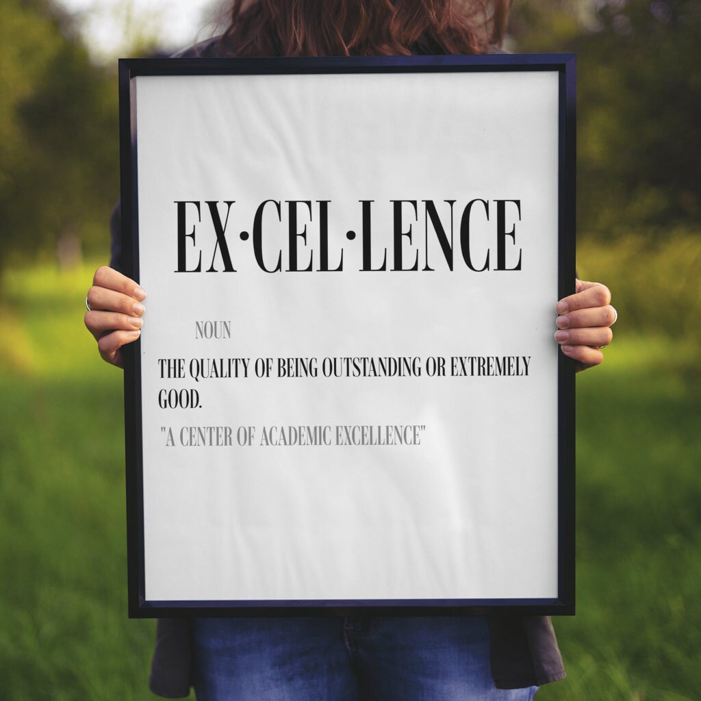 Excellence Definition Poster Digital Download - Etsy