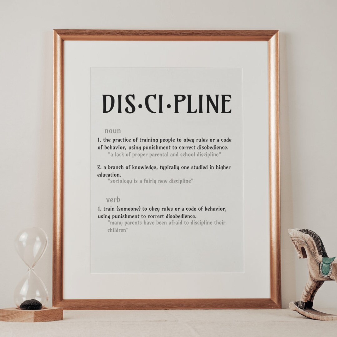 Discipline Definition Poster - Digital Download - Etsy