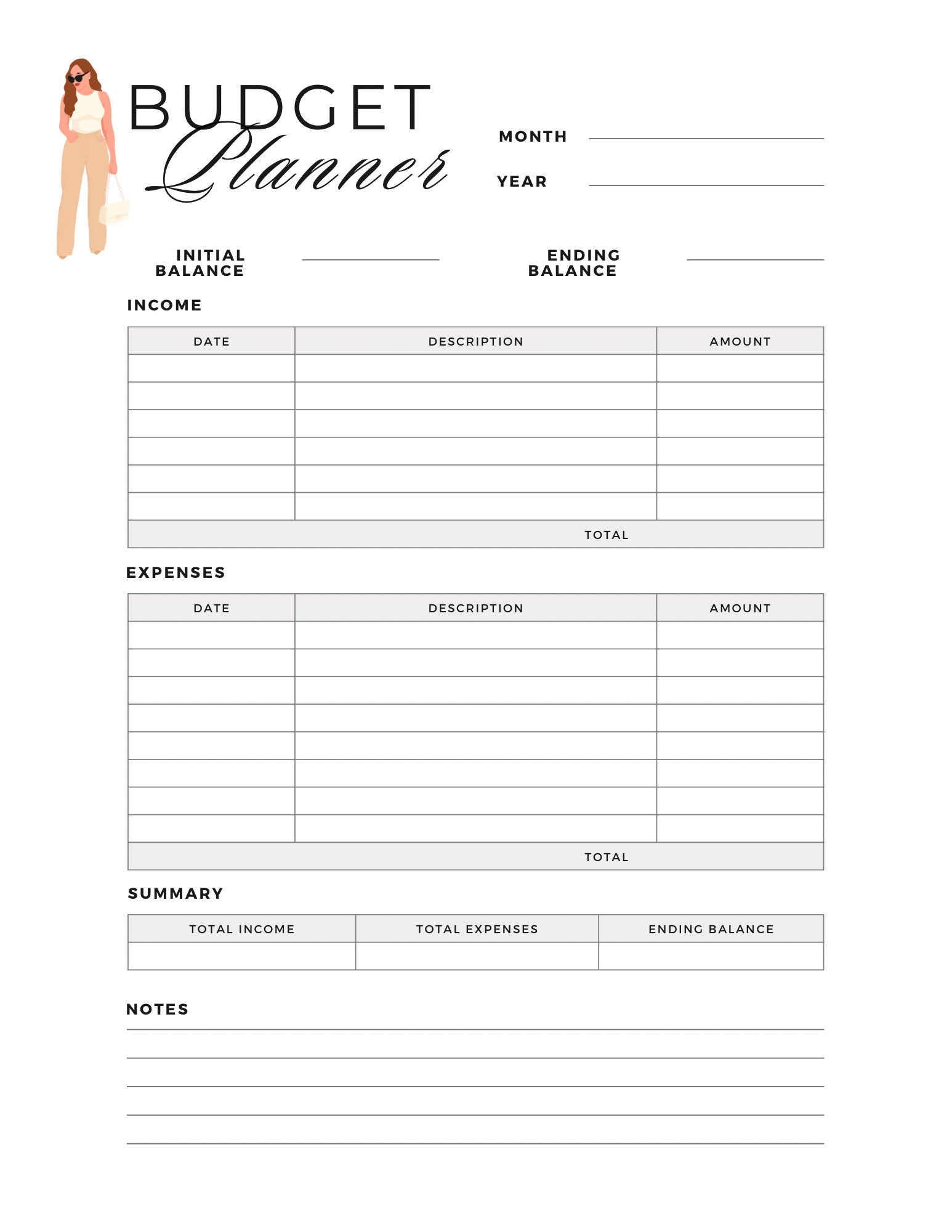 Bundle Pack of Monthly, Weekly, Budget Planner Template W/ Vision Board ...