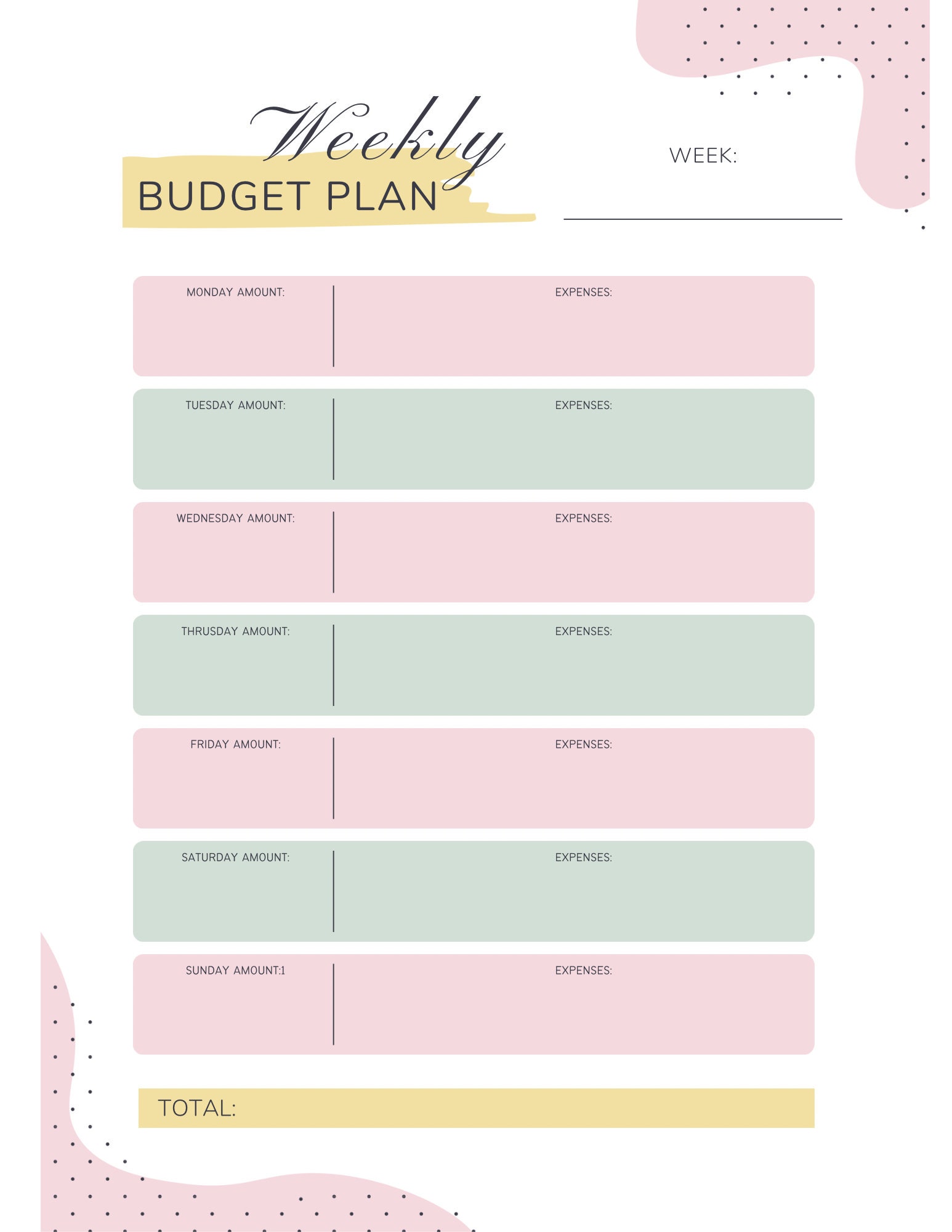 Monthly and Weekly Planner Digital/printable Template - Etsy