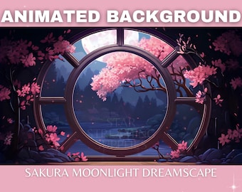 Vtuber Animated Background for Twitch, Fantasy Stream Overlay, Glitter ...