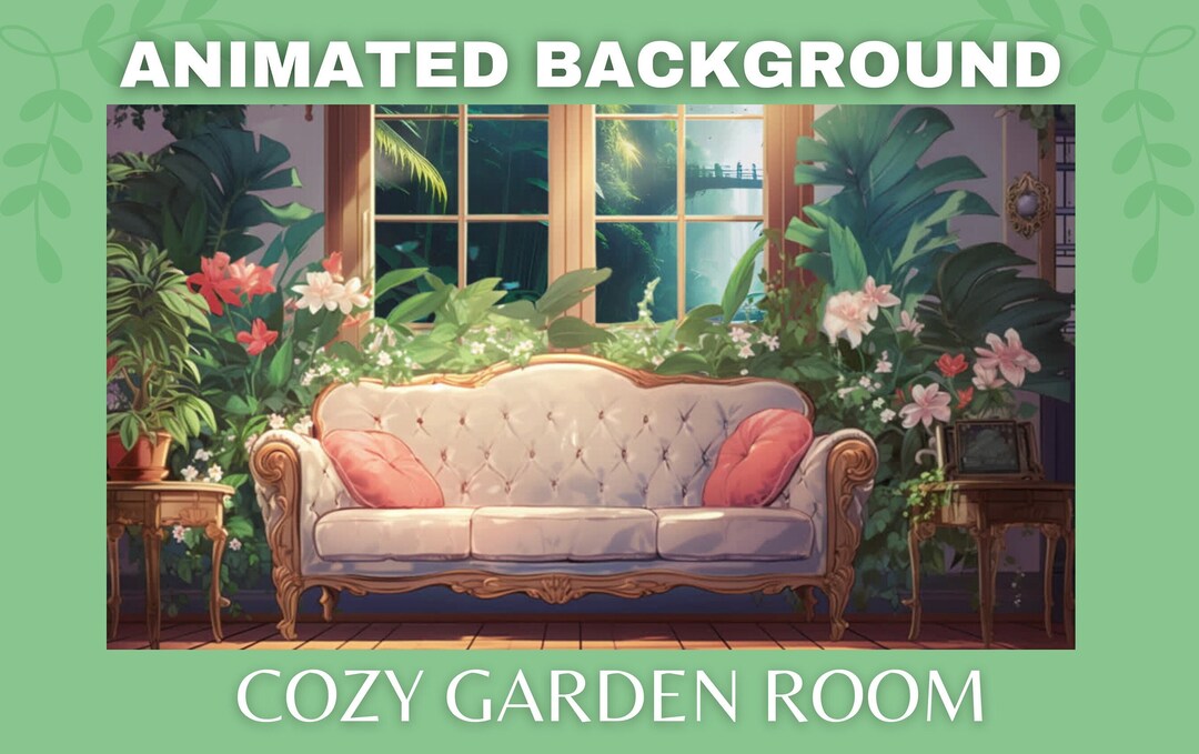 Cottagecore Vtuber Background, Garden Themed Butterfly Animated Twitch ...