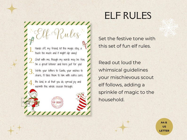 Elf Letters & Elf Rules | Editable Template, Elf Arrival Letter, Elf ...