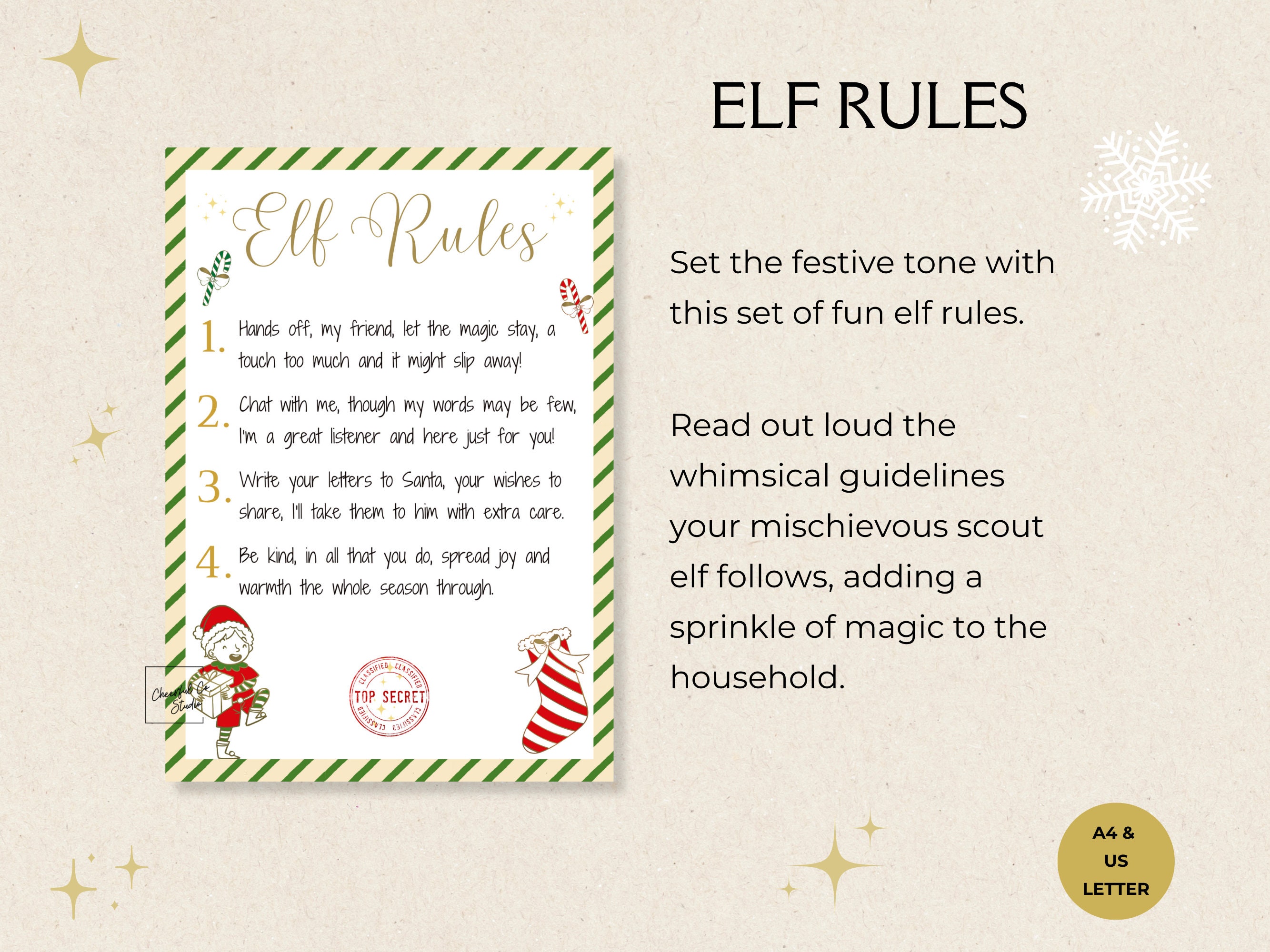 Elf Letters & Elf Rules | Editable Template, Elf Arrival Letter, Elf ...