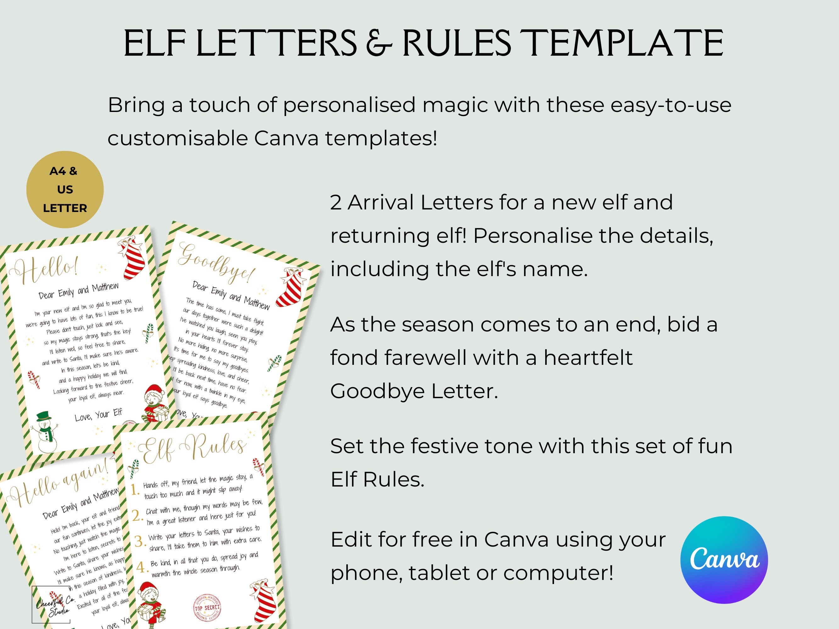 Elf Kit | Printable Elf Ideas, Elf Arrival Letters & Rules, Letter to ...
