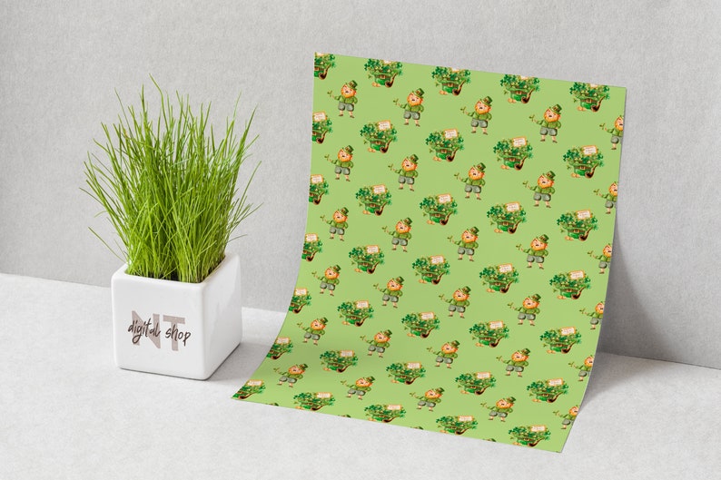 St.patricks Day Digital Papers, Green Digital Paper, St Patrick's Day ...