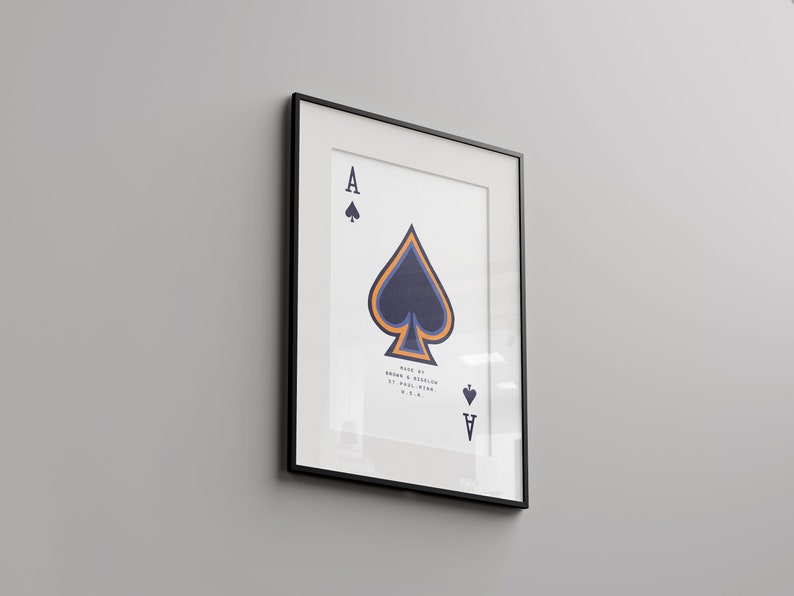 Trendy Ace of Spades Print Playing Card Poster, Trendy Ace of Spades ...