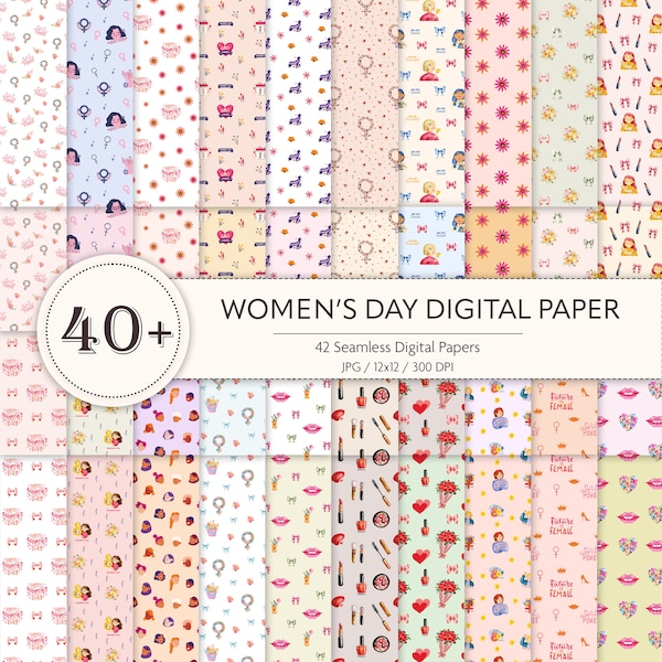 Girl Digital Paper - Etsy