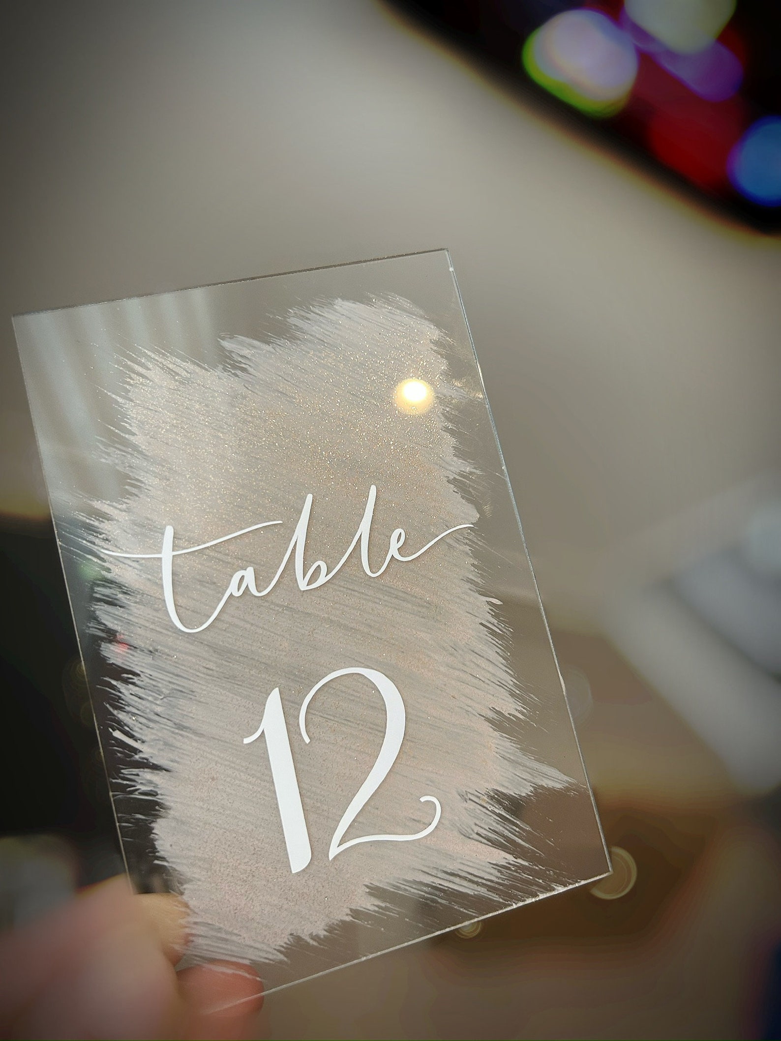 Clear Acrylic Table Numbers With Stands | Wedding Table Numbers ...