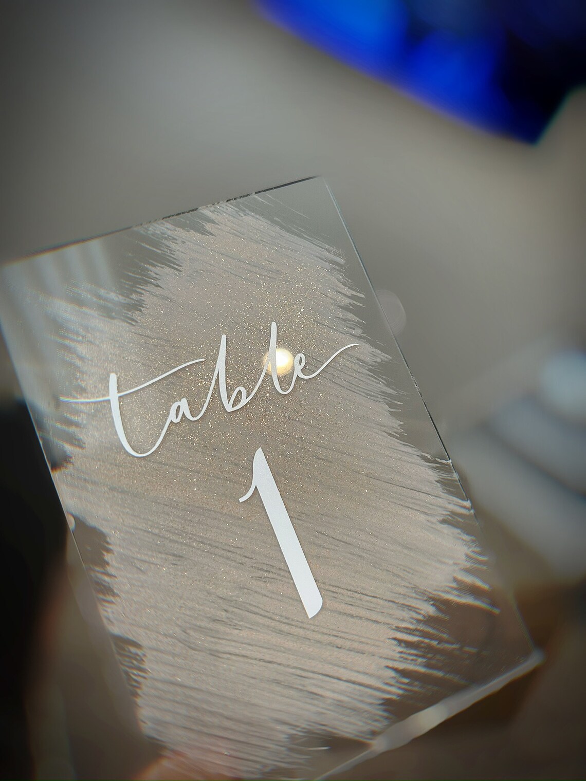 Clear Acrylic Table Numbers With Stands | Wedding Table Numbers ...