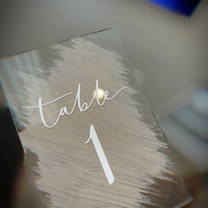 Clear Acrylic Table Numbers With Stands | Wedding Table Numbers ...
