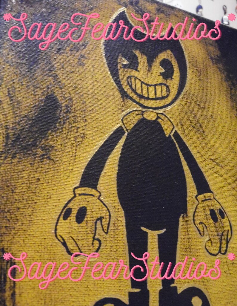 Cute Cartoon Character Ink Splatter Painting - Etsy