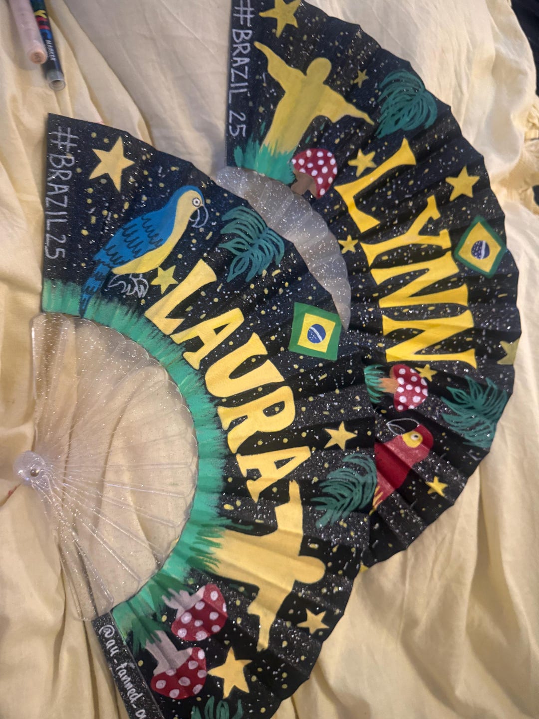 Personalised Handmade Painted Fan - Etsy