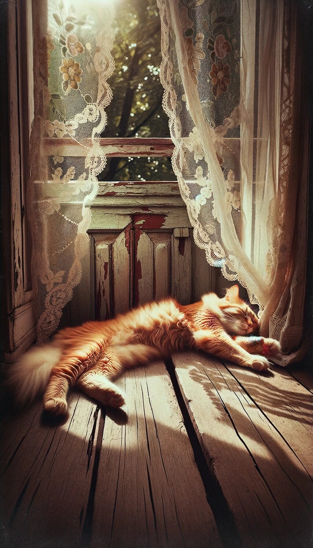 Serenity by the Window: A Sun-kissed Cat Resting - Etsy