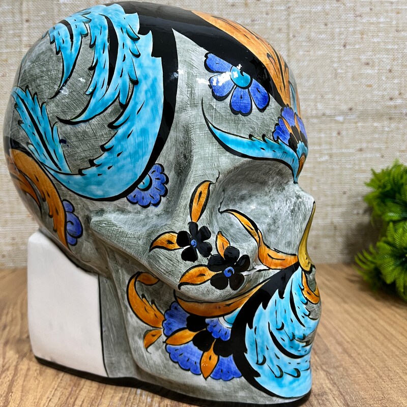 Painted Skull - Etsy