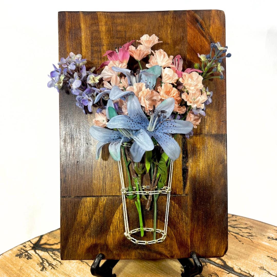 Decorative Floral String Art Vase Wall Hanging Seasonal Spring Home ...