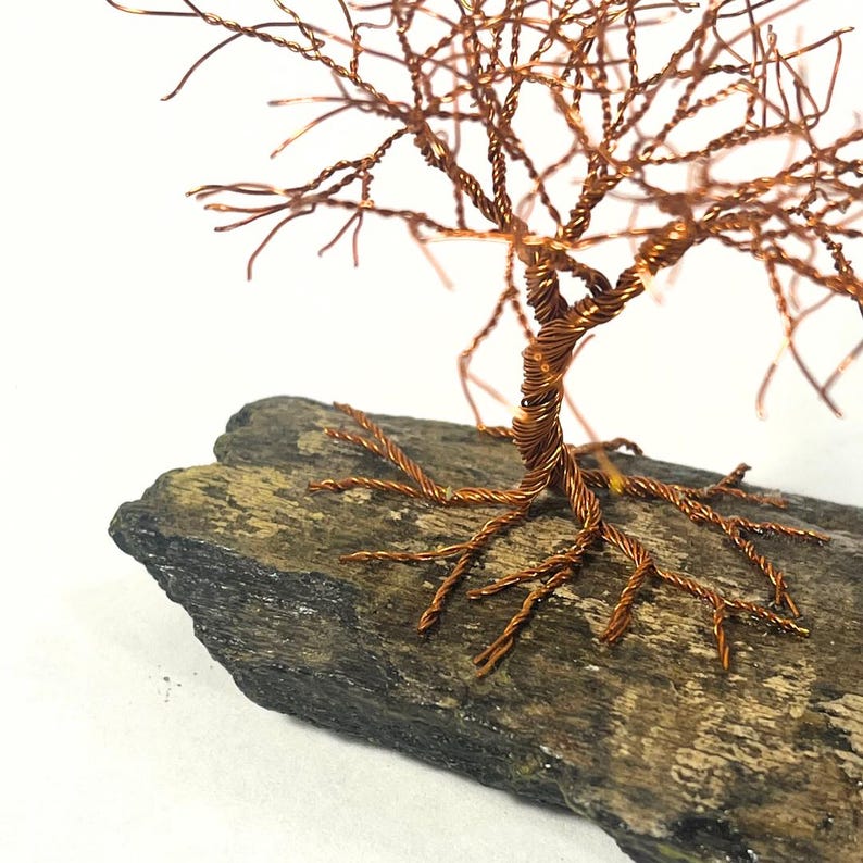 Miniature Copper Wire Tree of Life Art Sculpture Home Decor on ...