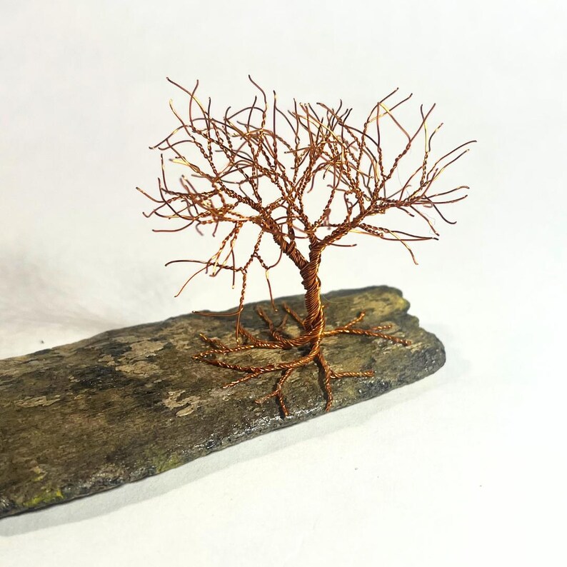 Miniature Copper Wire Tree of Life Art Sculpture Home Decor on ...