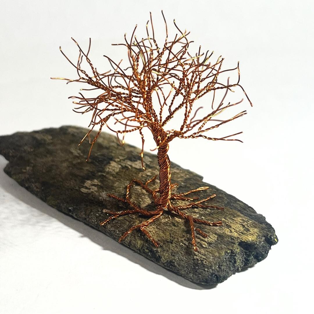Miniature Copper Wire Tree of Life Art Sculpture Home Decor on ...