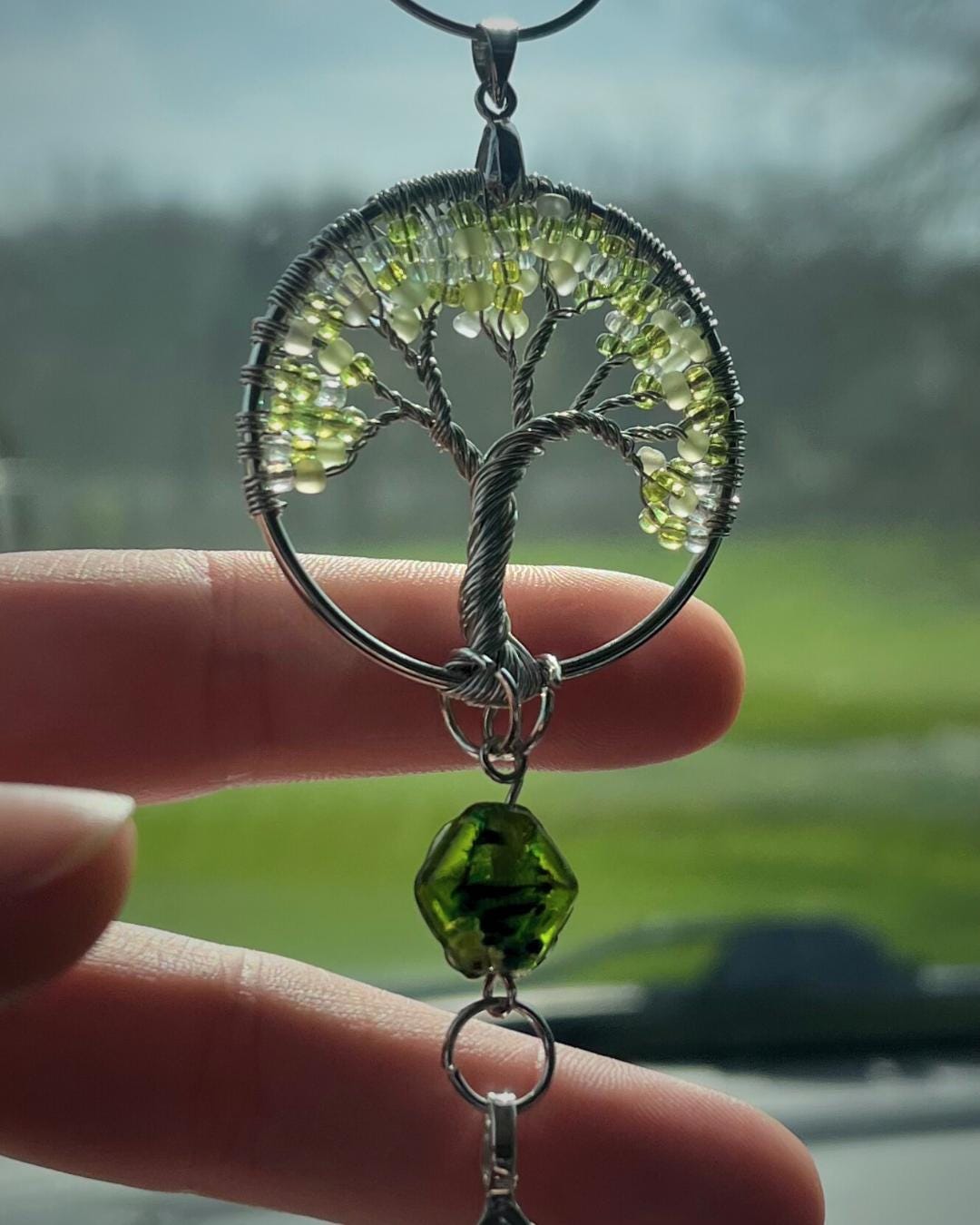 Spring Wire Tree Suncatcher Charm for Window and Car Rear-view Mirror: Nature Inspired Home ...