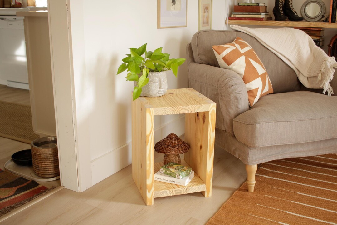 Farmhouse Box End Table Solid Wood - Modern Contemporary Furniture ...