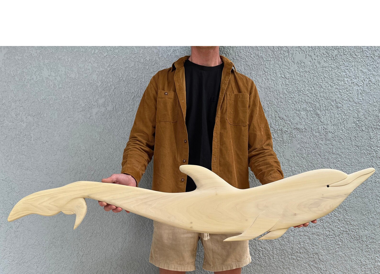 Hand Carved Wooden Dolphin ANY Size/color Wall Art Wooden Animals Wall ...