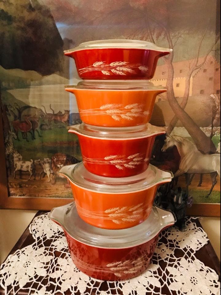 Pyrex Autumn Wheat Full Set Cinderella - Etsy