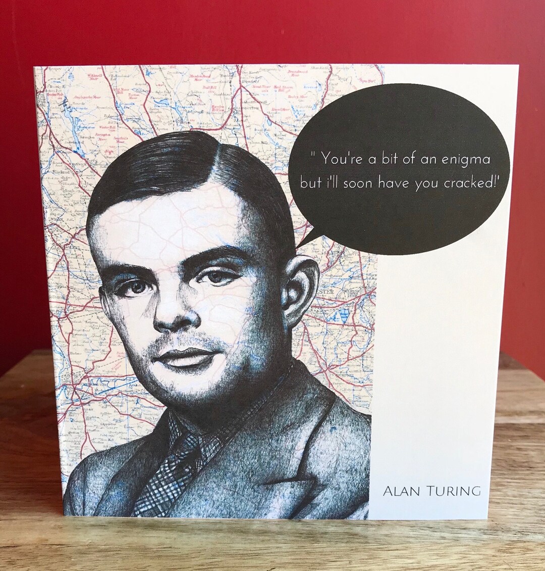 Alan Turing Inspired Greeting Birthday Card. Blank Inside - Etsy