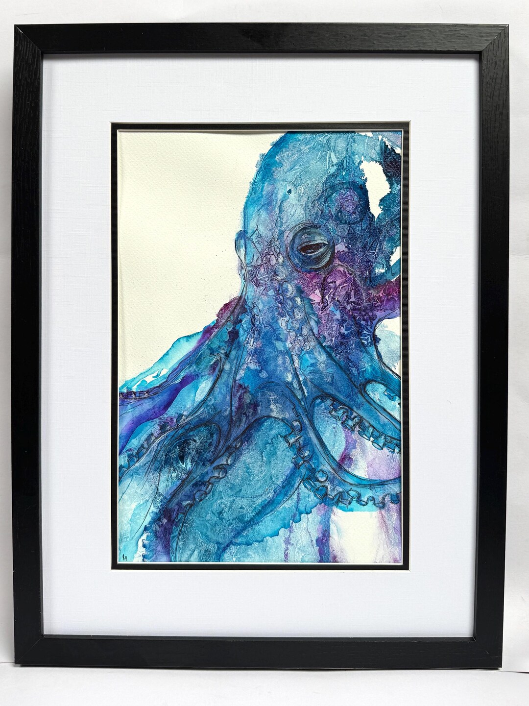 Octopus Art. Pen & Ink Drawing. Mounted. 16x12” Original/not a Print - Etsy