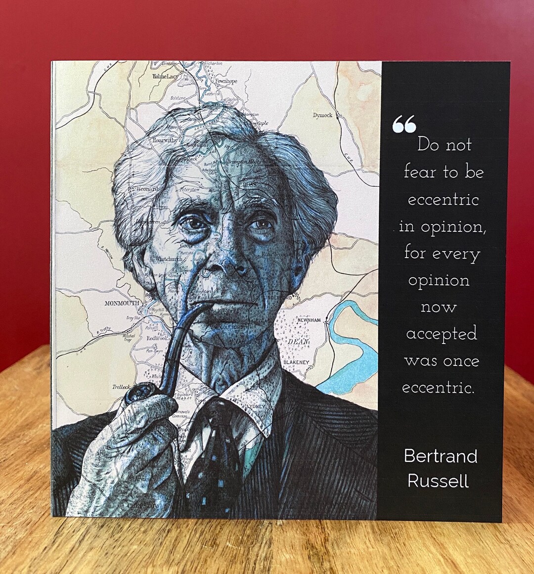 Bertrand Russell Inspired Greeting Birthday Card. Philosophy . Blank ...