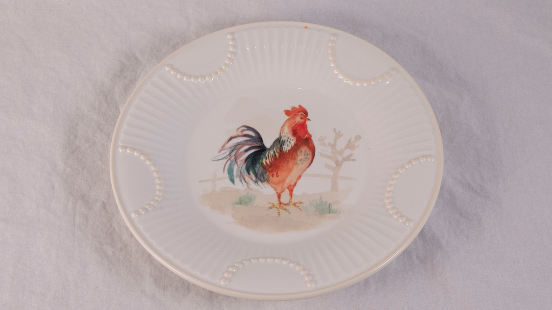 Vintage Lenox Butler's Pantry Sienna Rooster Accent Plate - 9 In - Etsy