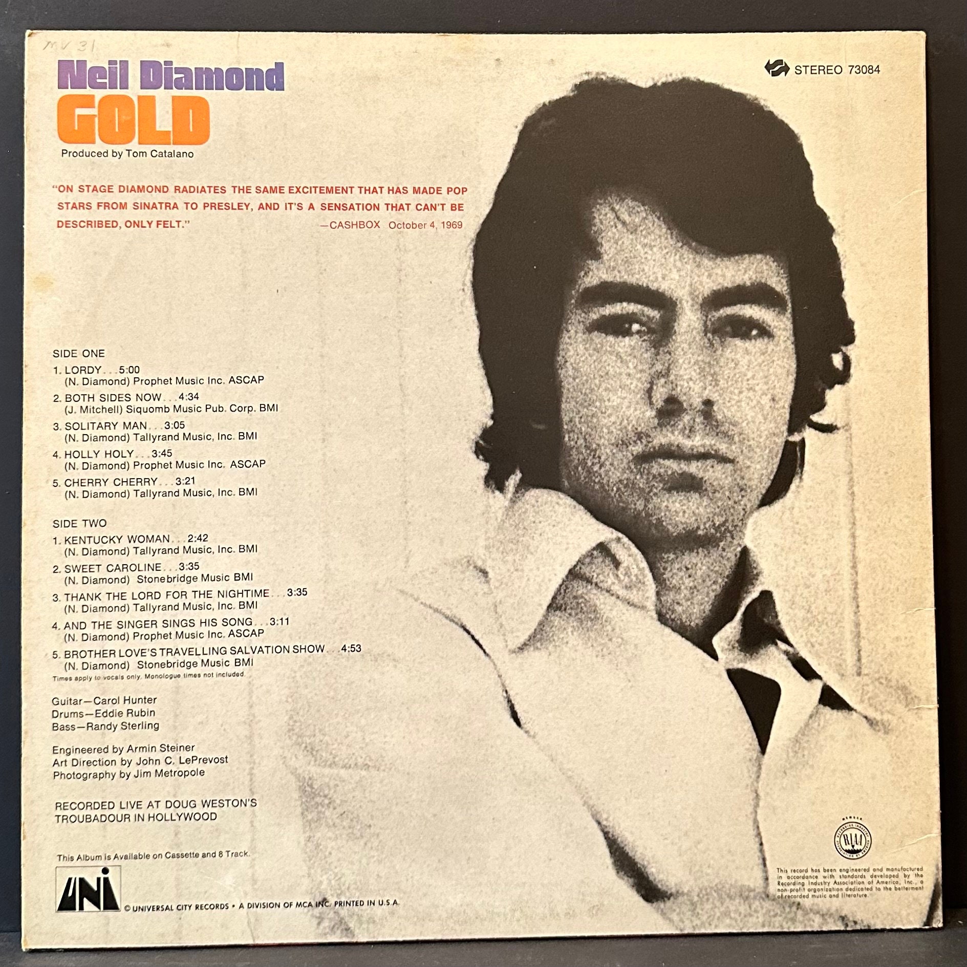 Neil Diamond - Gold - Vinyl LP - Vintage 1970 - Etsy