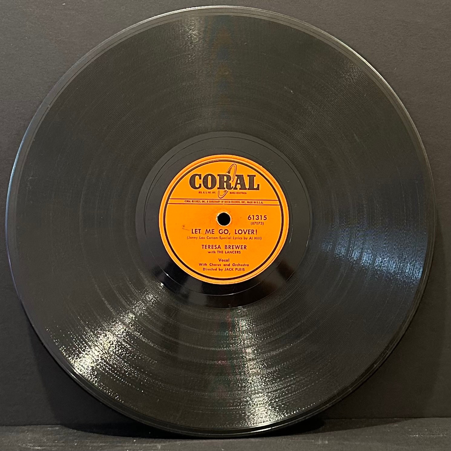 Teresa Brewer – Let Me Go, Lover! / the Moon is on Fire - Shellac - Vintage 1954 - Etsy