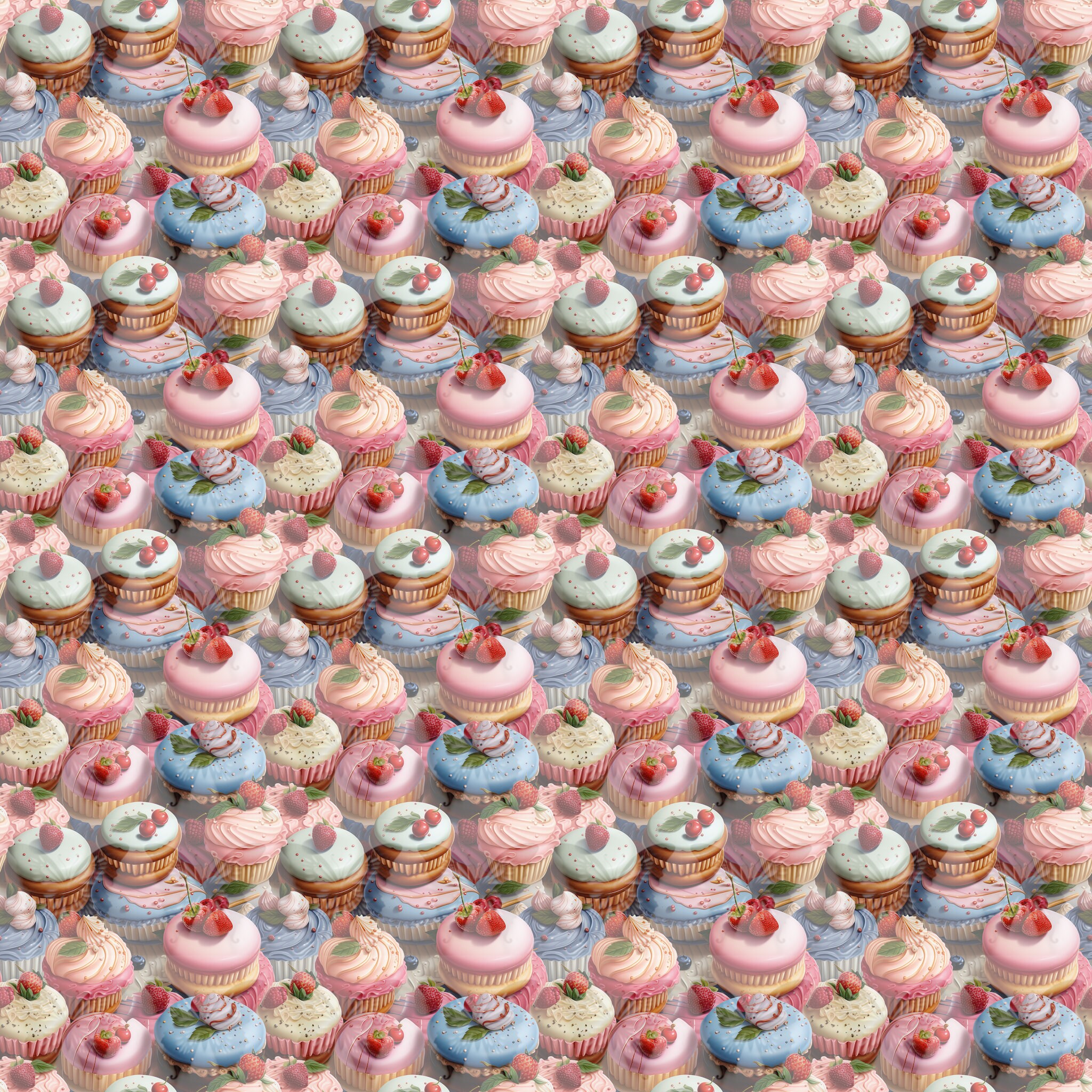 Explore Our Delightful Digital Papers Featuring Cute Cup Cake Designs ...