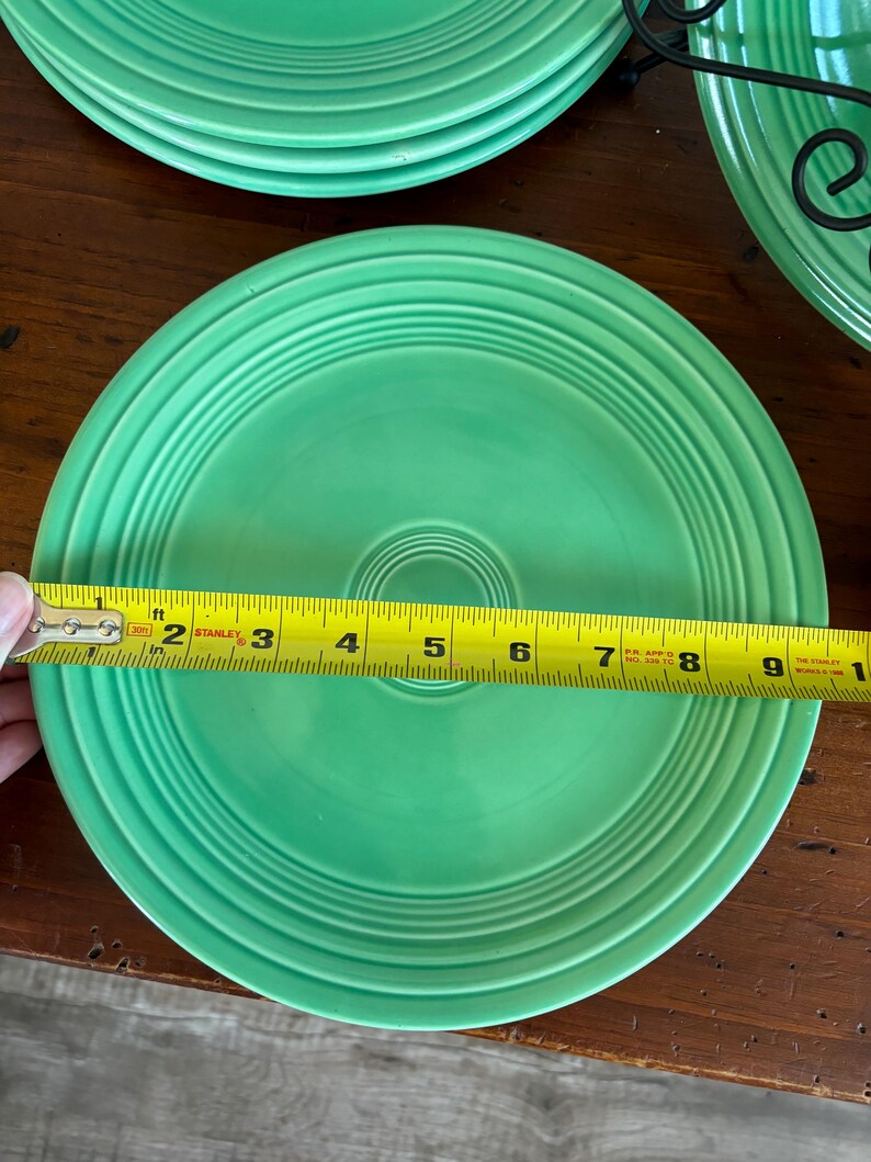 Vintage Fiestaware Original Green Luncheon Plates - Etsy