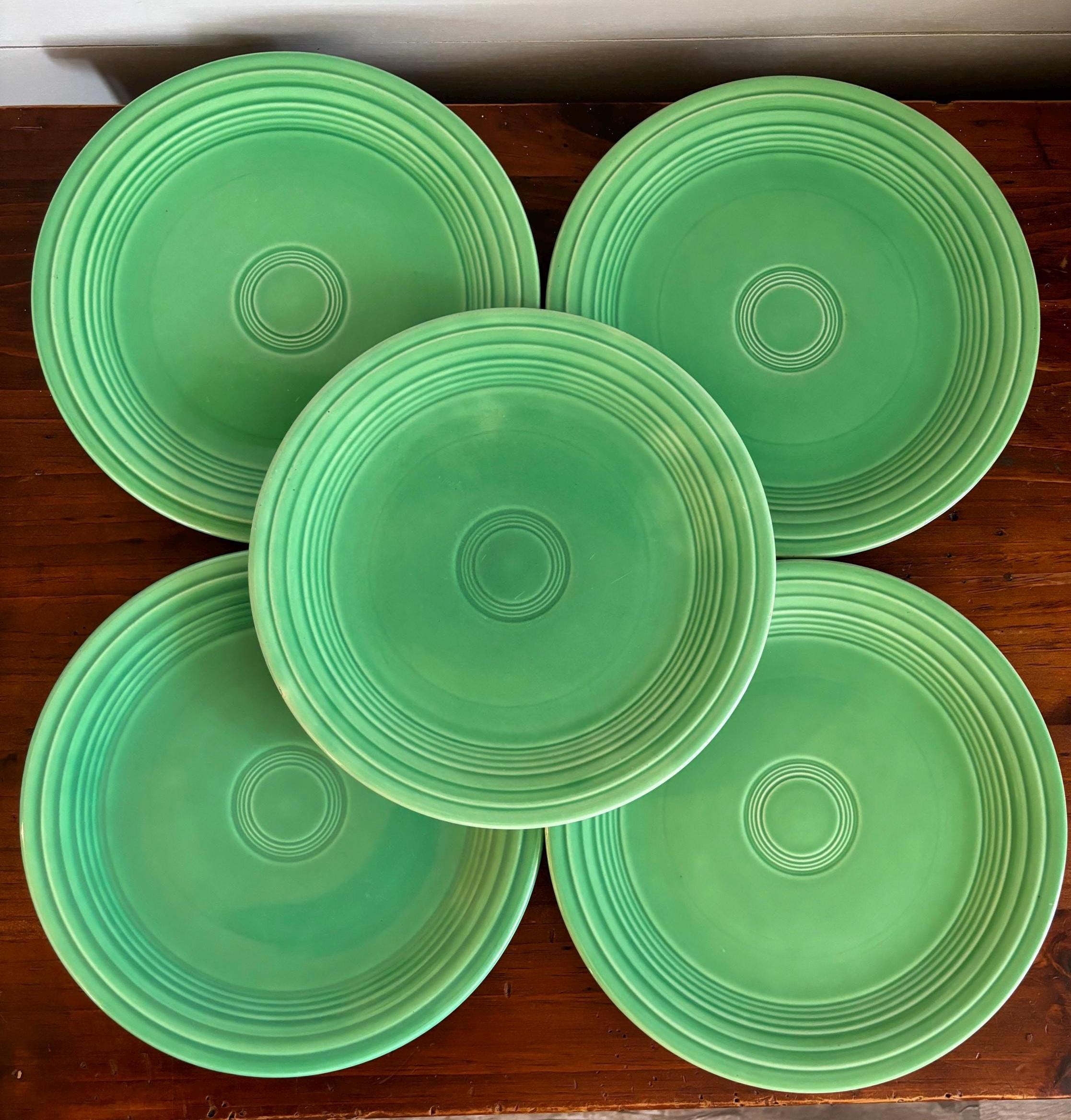 Vintage Fiestaware Original Green Luncheon Plates - Etsy