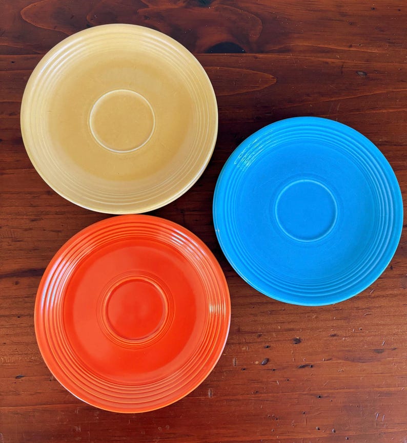 Vintage 6" Fiestaware Saucers (set of 6) - Etsy