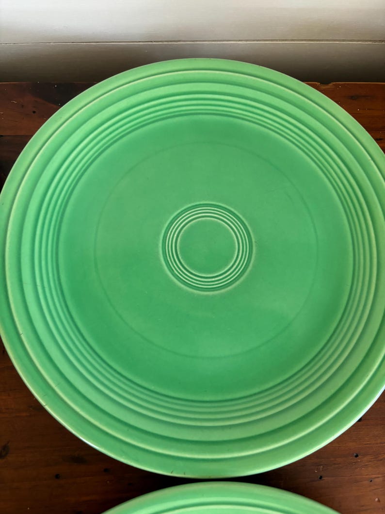 Vintage Fiestaware Original Green Luncheon Plates - Etsy