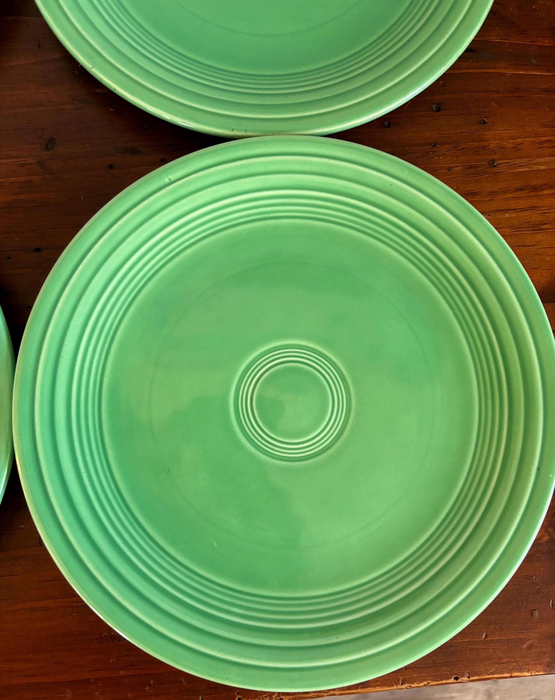 Vintage Fiestaware Original Green Luncheon Plates - Etsy