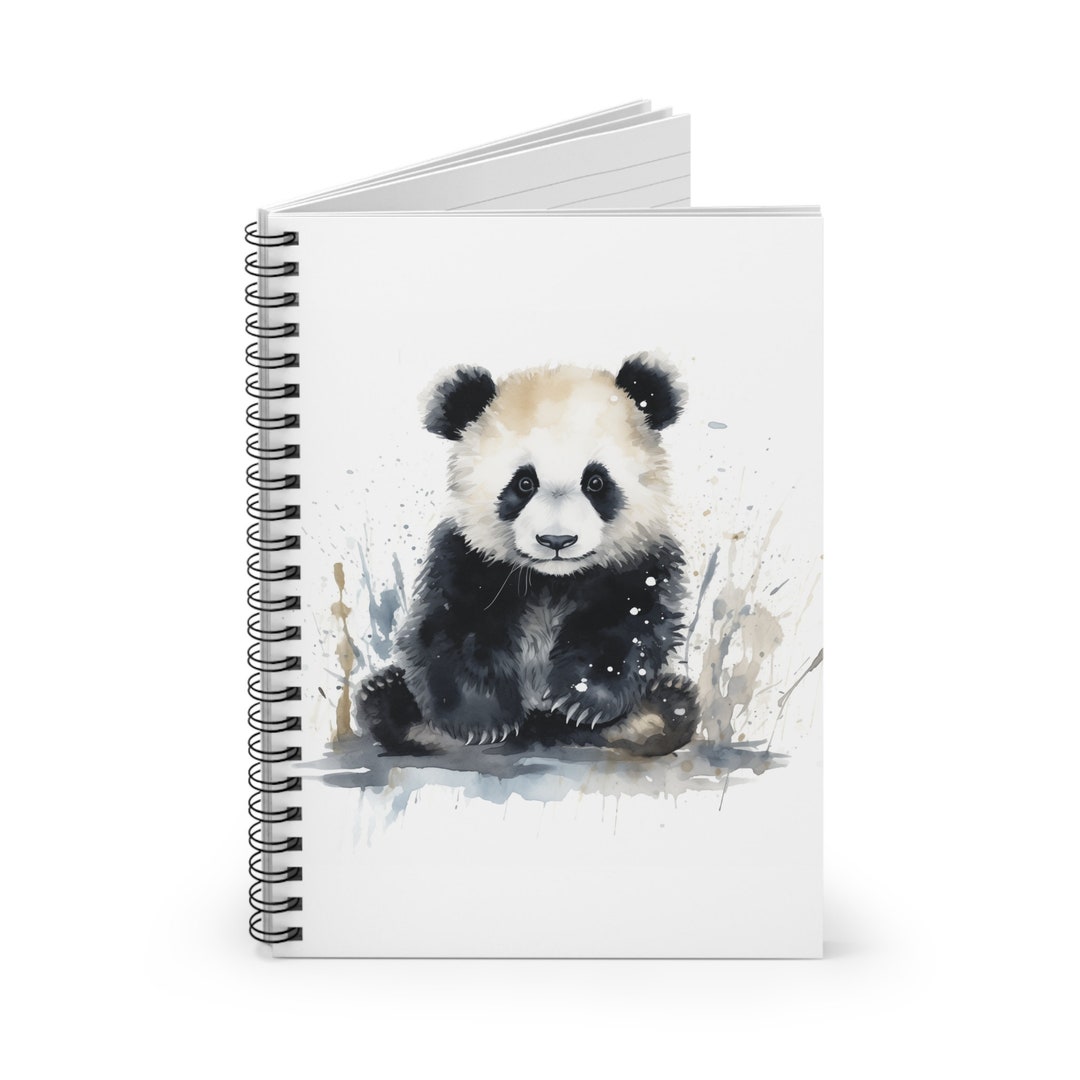 Panda Spiral Notebook Ruled Line - Etsy