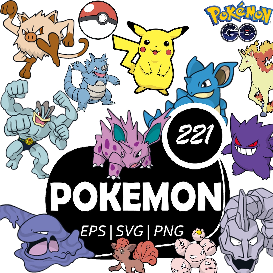 Pokemon SVG Bundle Pokemon Png Pikachu Layered Digital Vector Files ...