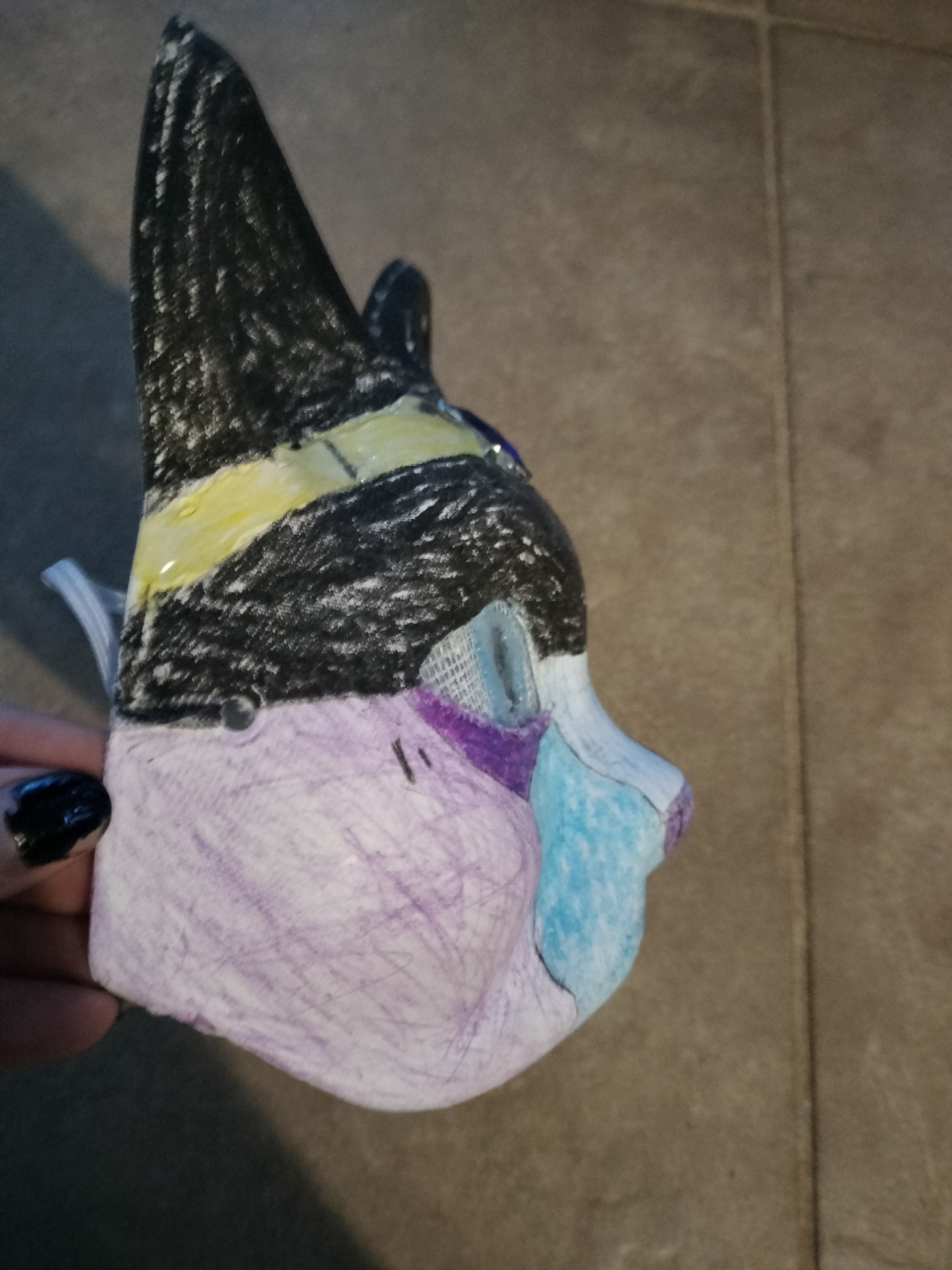 Star Platinum Jjba Therian/furry Mask - Etsy