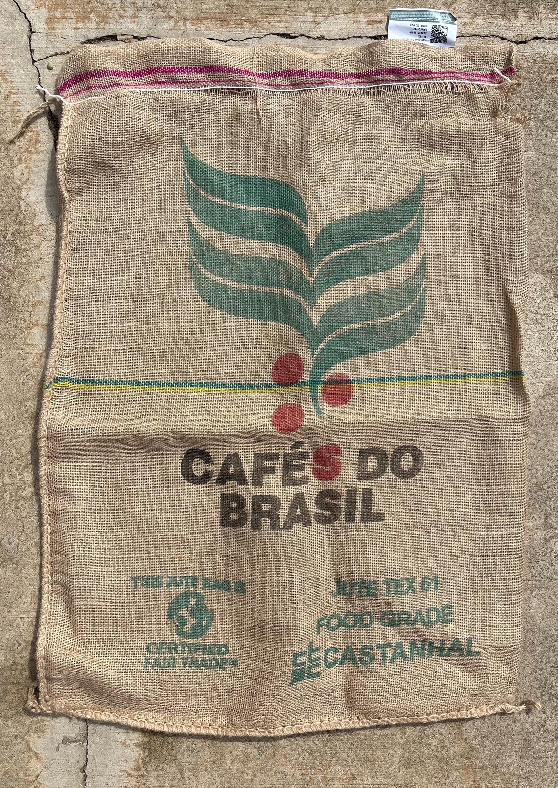 Burlap Coffee Sack Cafes Do Brasil - Etsy