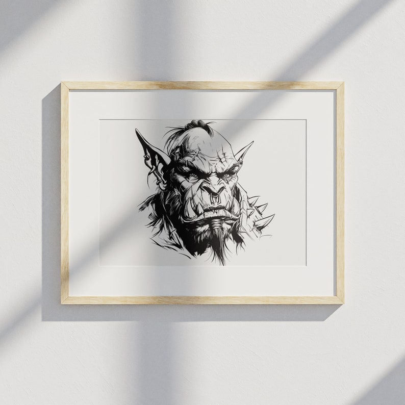 Orc SVG - DIY Cut Out Clip Art, Fantasy Printable PNG, Simple Vector ...