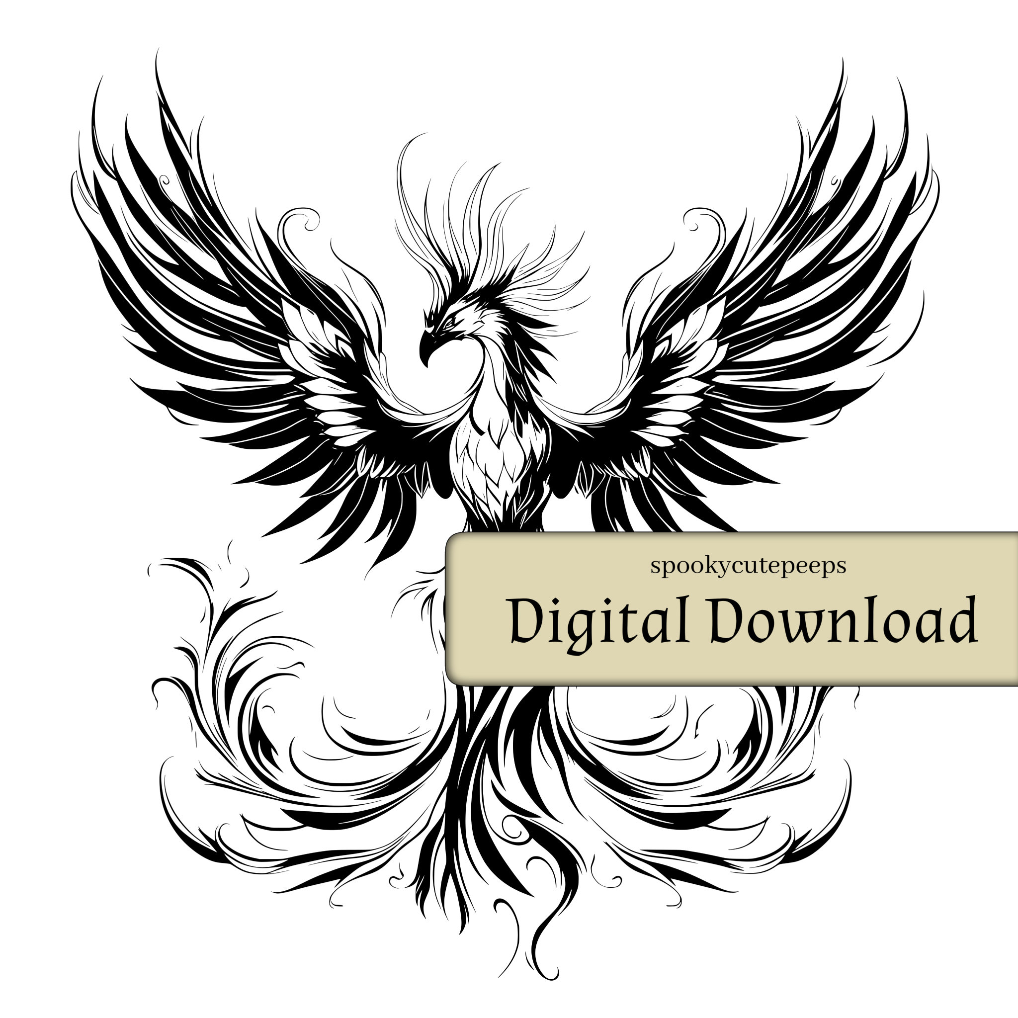 Phoenix SVG - Simple, Clip Art, Ideal for T-shirt Design & Product ...