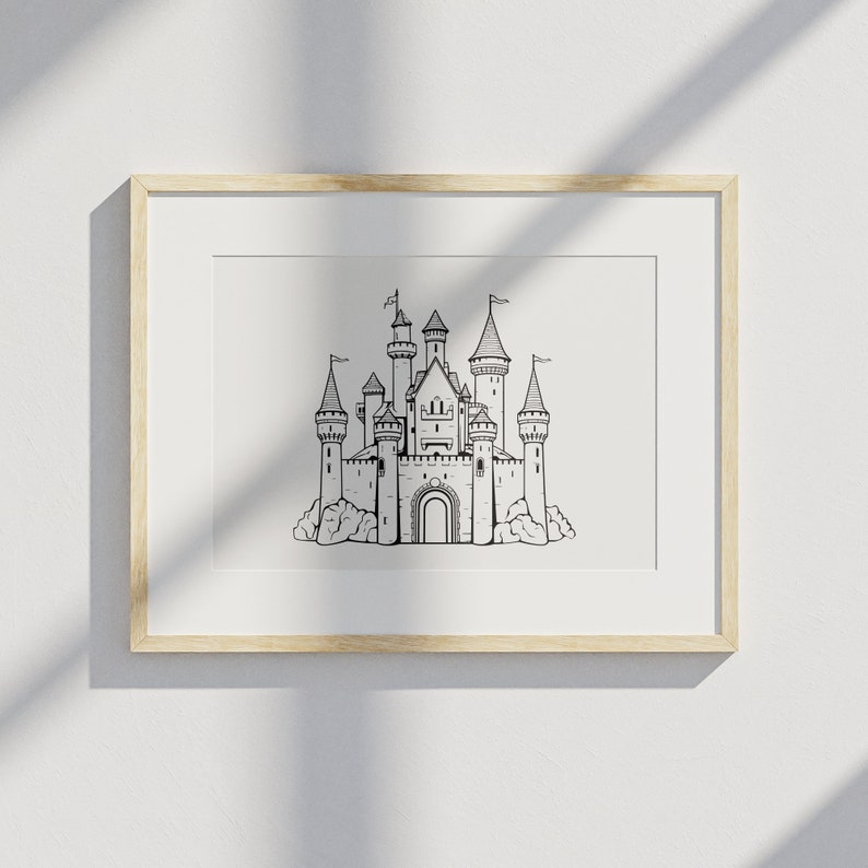 Castle SVG - Printable PNG, Simple Cut-out DIY Digital File, Medieval ...