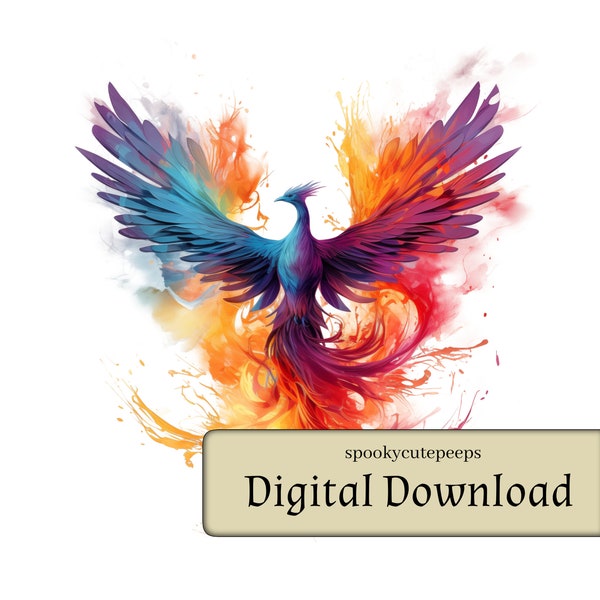 Phoenix Illustration - Etsy