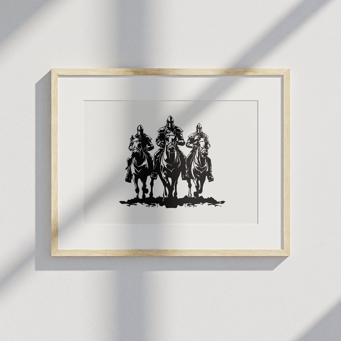 Three Knights SVG - DIY Cut Out Clip Art, Printable PNG, Simple Vector ...